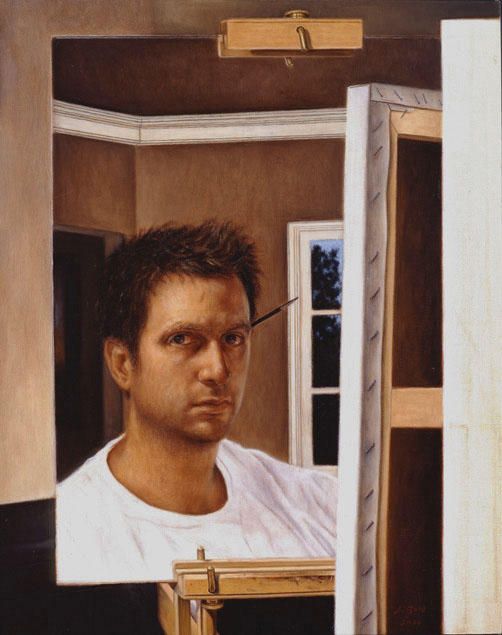 Self Portrait in Studio portrait | Jeffrey Gold Studio